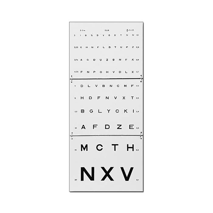 “Monoyer” Reading Scale 3m – Lansa OpticWare